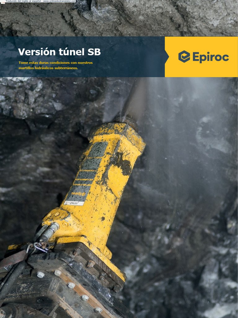Epiroc SB Tunnel | PDF