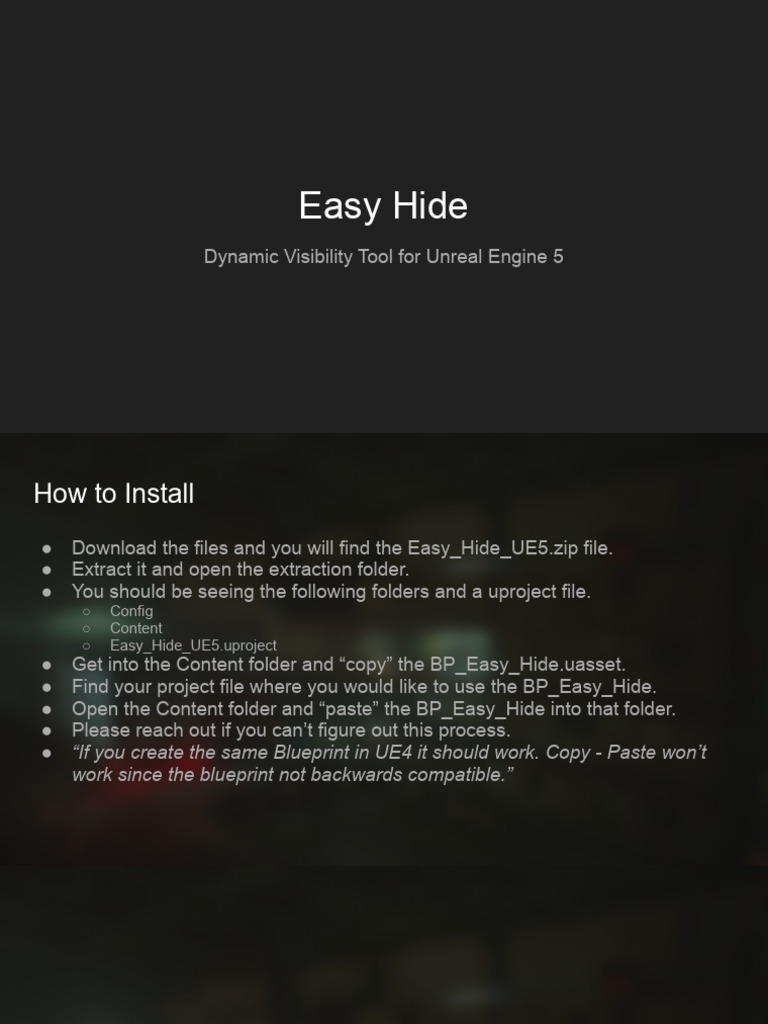 Easy Hide Guide | PDF