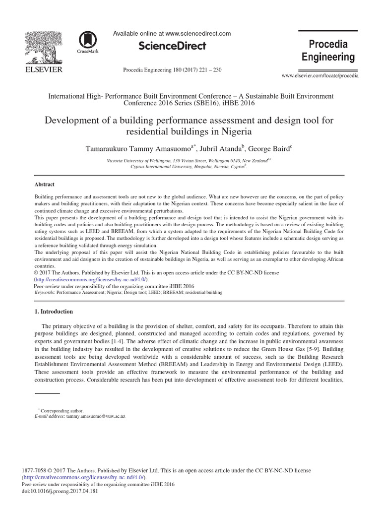 Development of A Building Performance Assessment A | PDF | Green ...