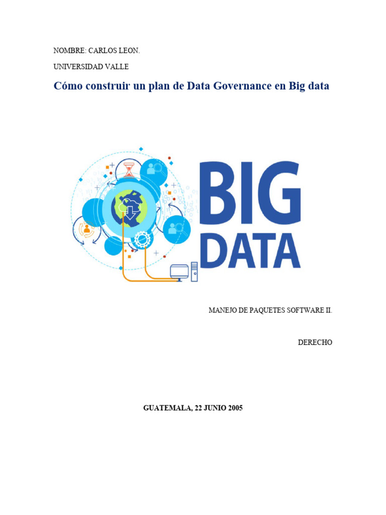 Cómo Construir Un Plan de Data Governance en Big Data | PDF | Big Data ...