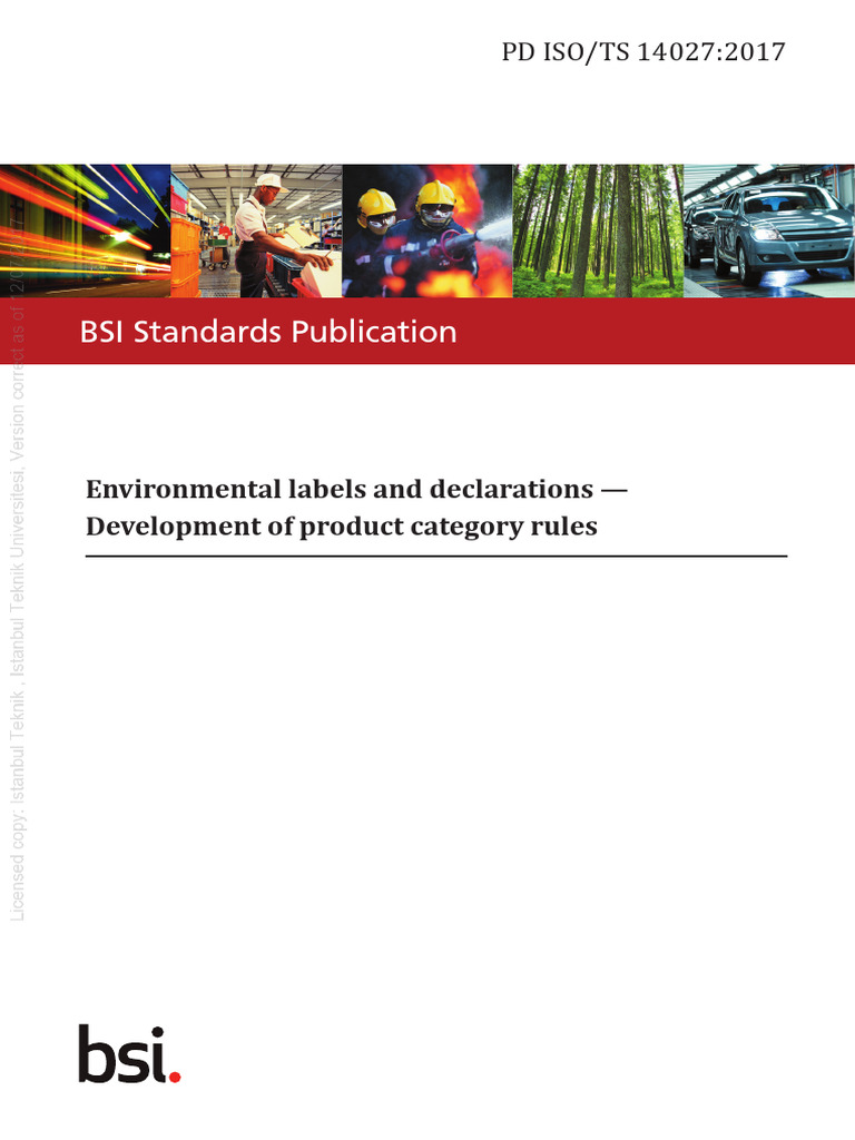 BSI Standards Publication: Environmental Labels and Declarations ...