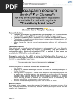 DVT And/or PE Treatment Dosage For Tinzaparin (Innohep®) | PDF | Dose ...