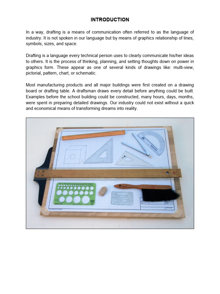 Introduction To Drafting 1 | PDF | Technical Drawing | Drawing