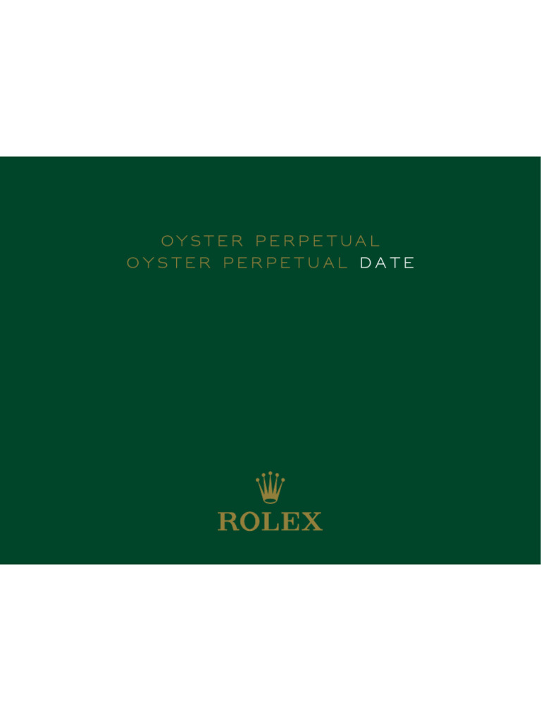 Rolex Oyster Perpetual - User Manual - EN 2017 | PDF | Fashion Accessories | Clock