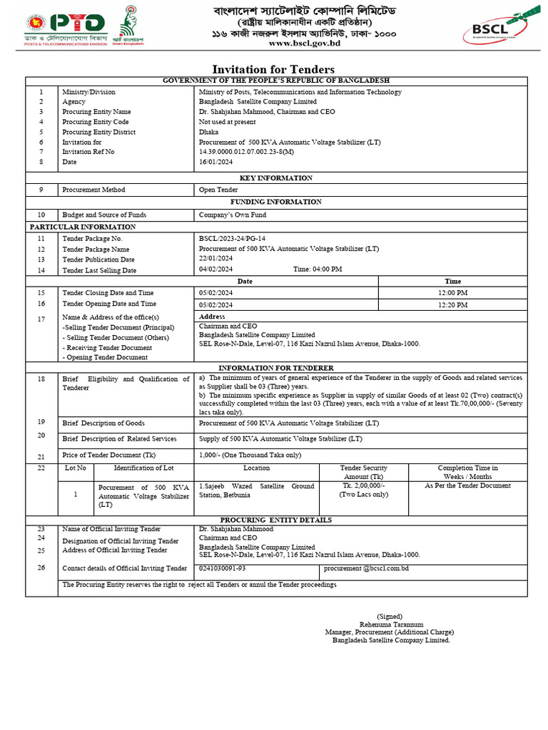 500 KVA Automatic Voltage Stabilizer | PDF | Procurement | Economies