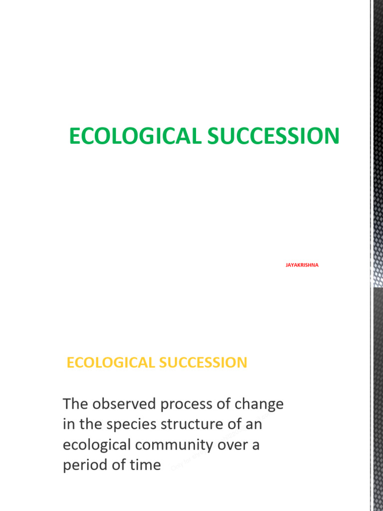 Classroom 1 Ecological Succession | PDF | Ecology | Botany