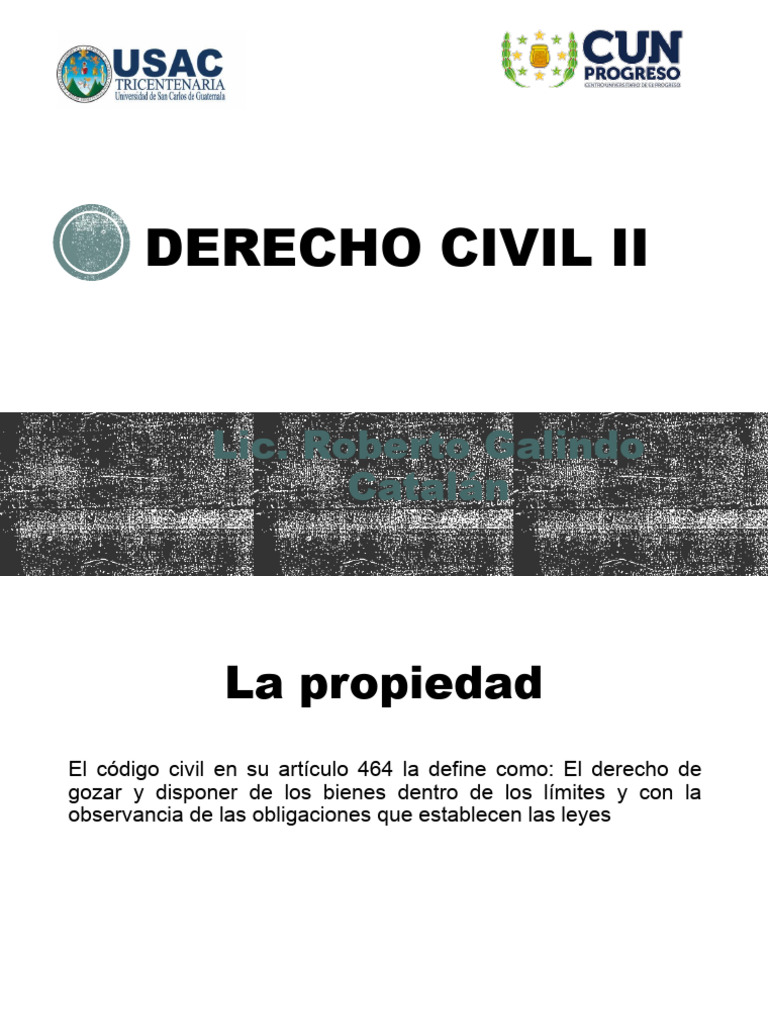 Primera Unidad Civil II (3) Clase 3 | PDF | Propiedad | Posesión (Ley)