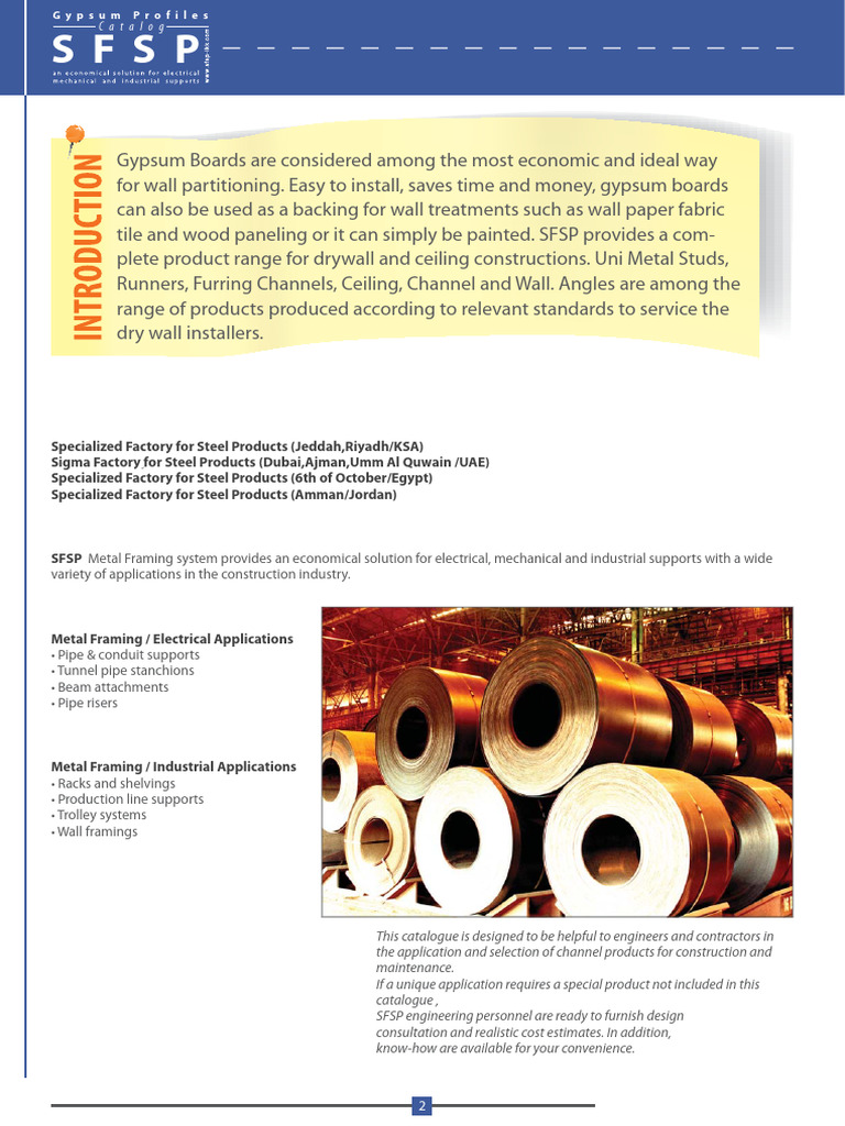 Gypsum Profiles | PDF | Drywall | Components