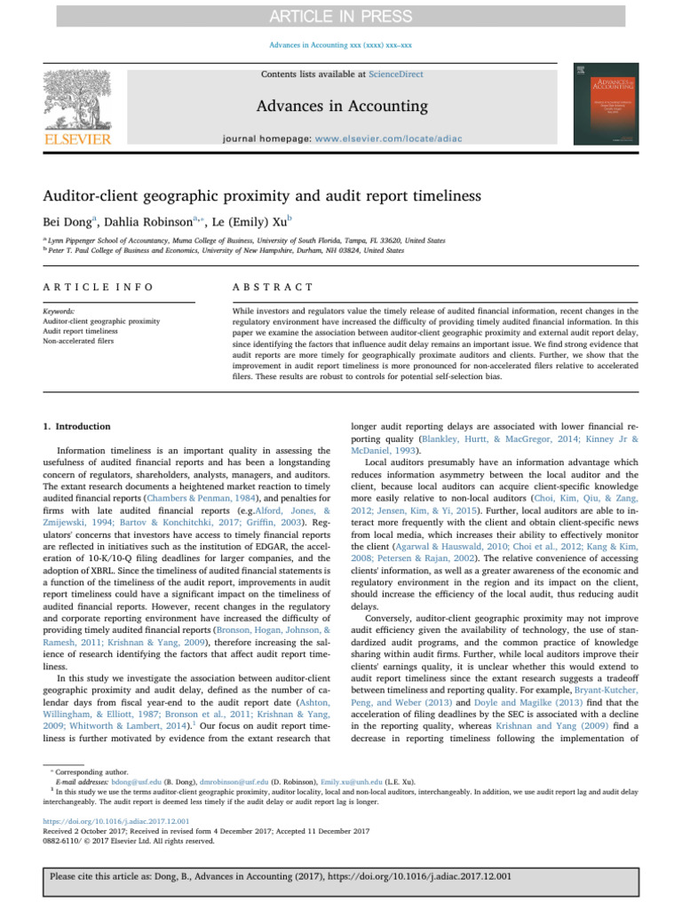 Audit Report Timeliness (ARTIKEL 4) | PDF | Audit | Dependent And ...