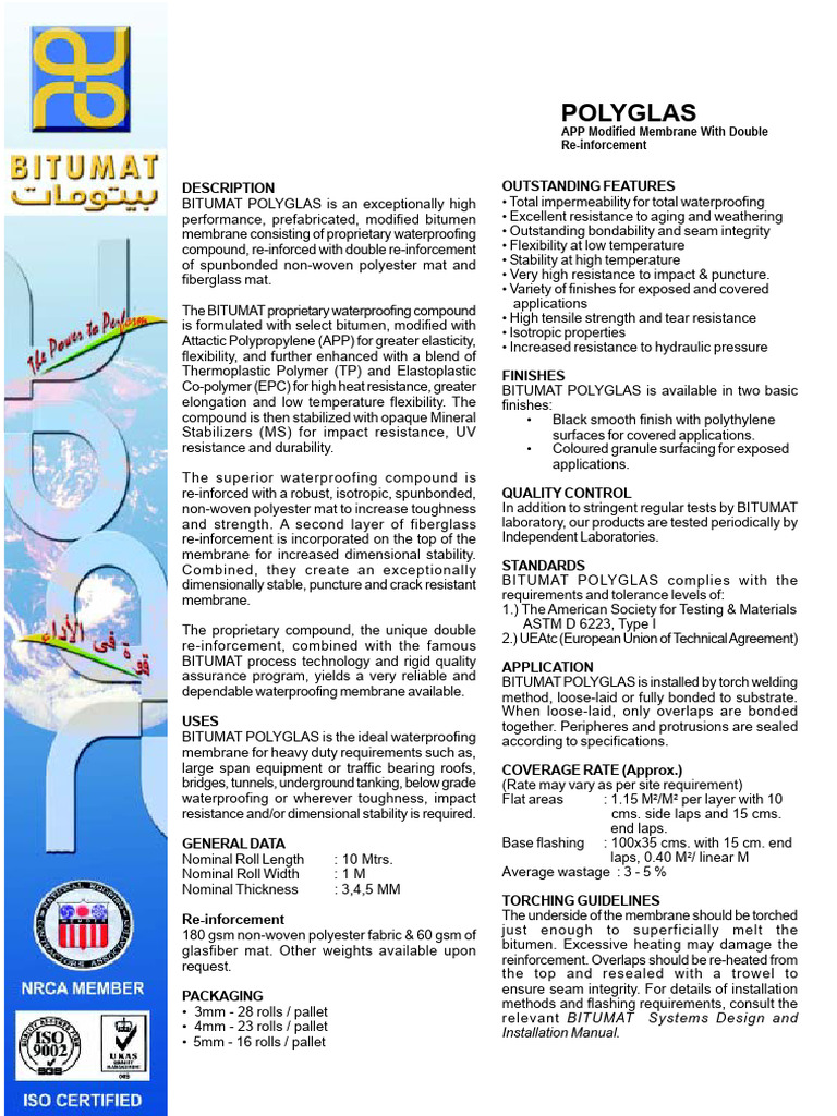 Poly Glas | PDF | Nonwoven Fabric | Fiberglass