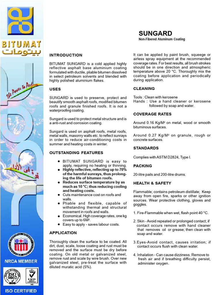 Sun Gard | PDF | Coating | Roof