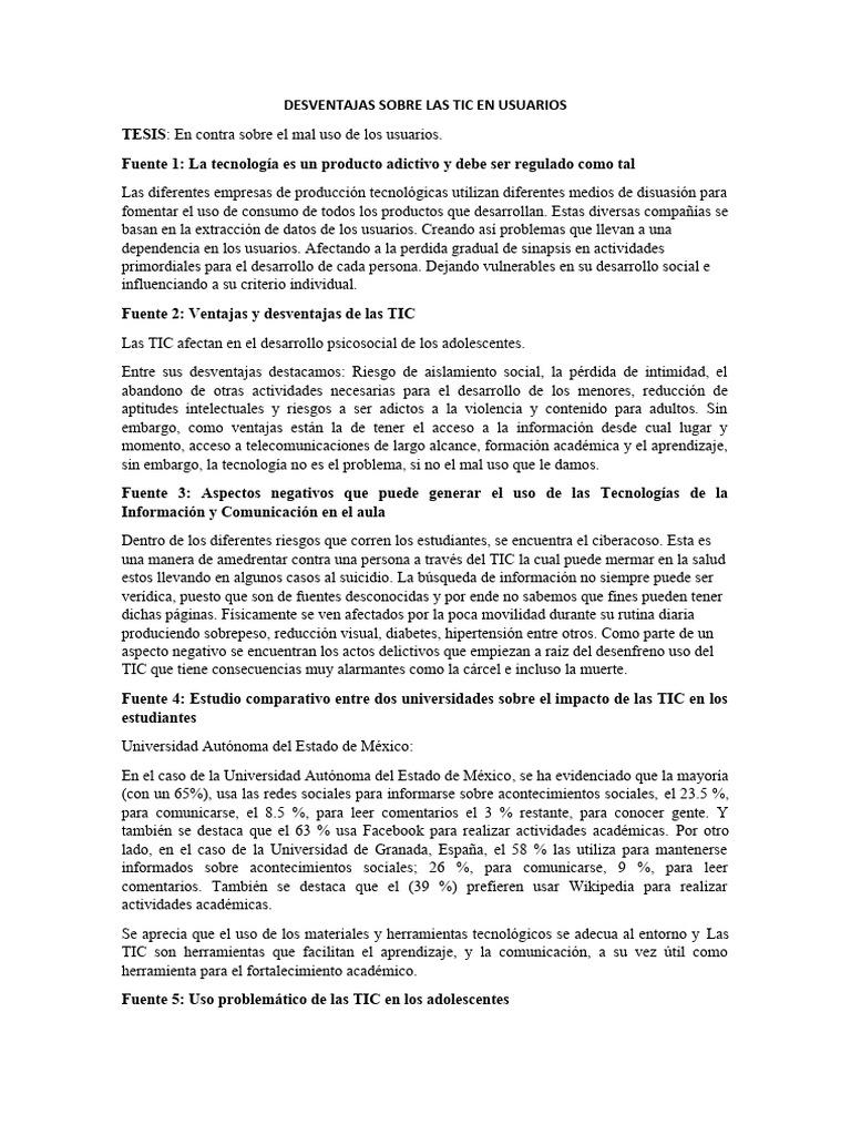 Tarea de Grupo - Comprension | PDF | Adolescencia | Tecnología de información y comunicaciones