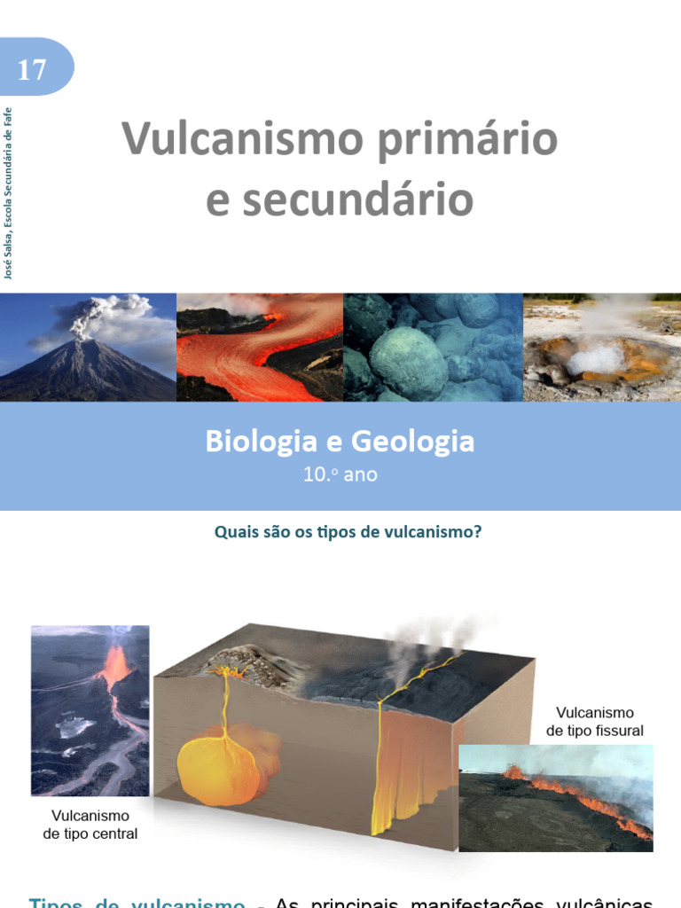 Tipos de Vulcanismo: Primário e Secundário | PDF | Vulcão | Magma