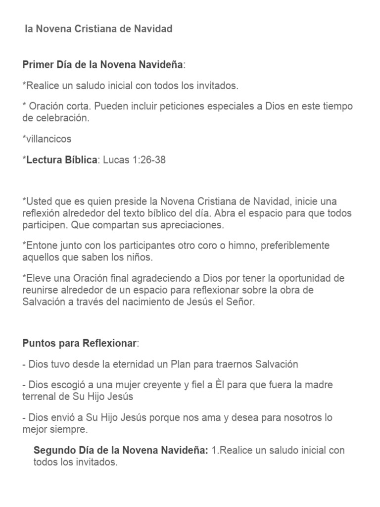 Novena Cristiana De Navidad Pdf Navidad Natividad De Jesus