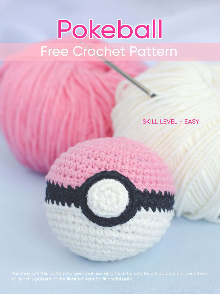 Free Pokeball Crochet Pattern | PDF