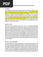 Setting Analysis of Susan Glaspell's Trifles | PDF | Mystery, Thriller ...