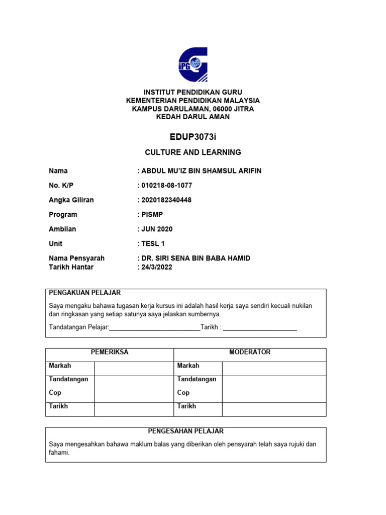Implementing Culturally Responsive Teaching In Multicultural Classroom