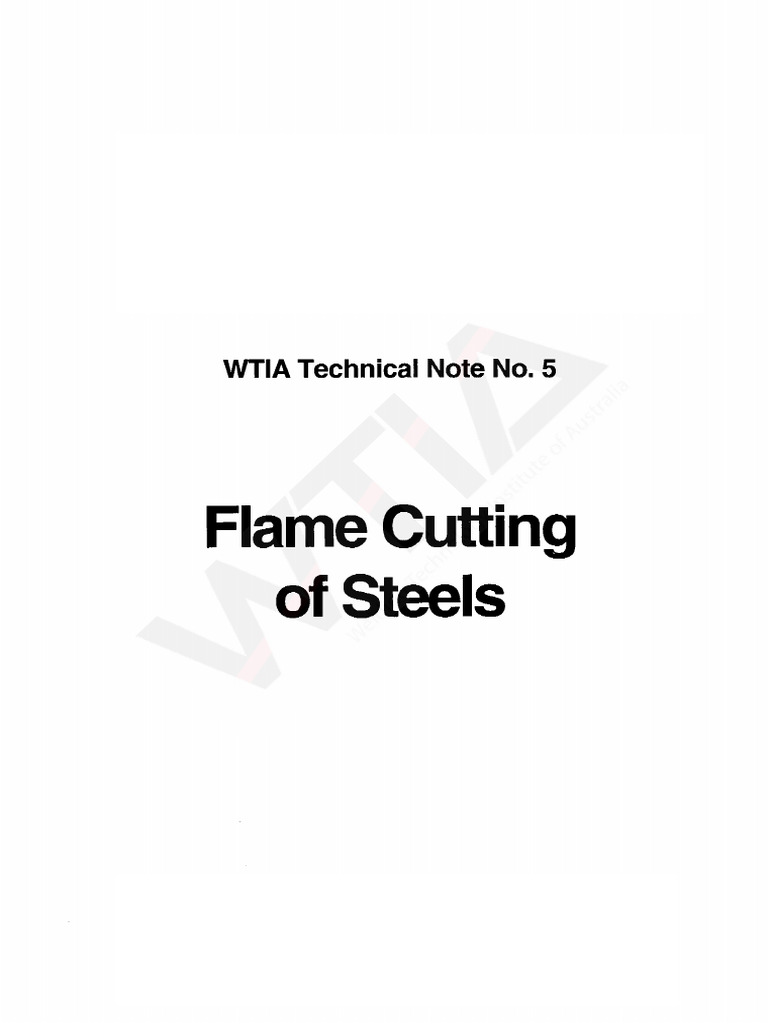 WTIA TN 05 - Flame Cutting of Steel | PDF