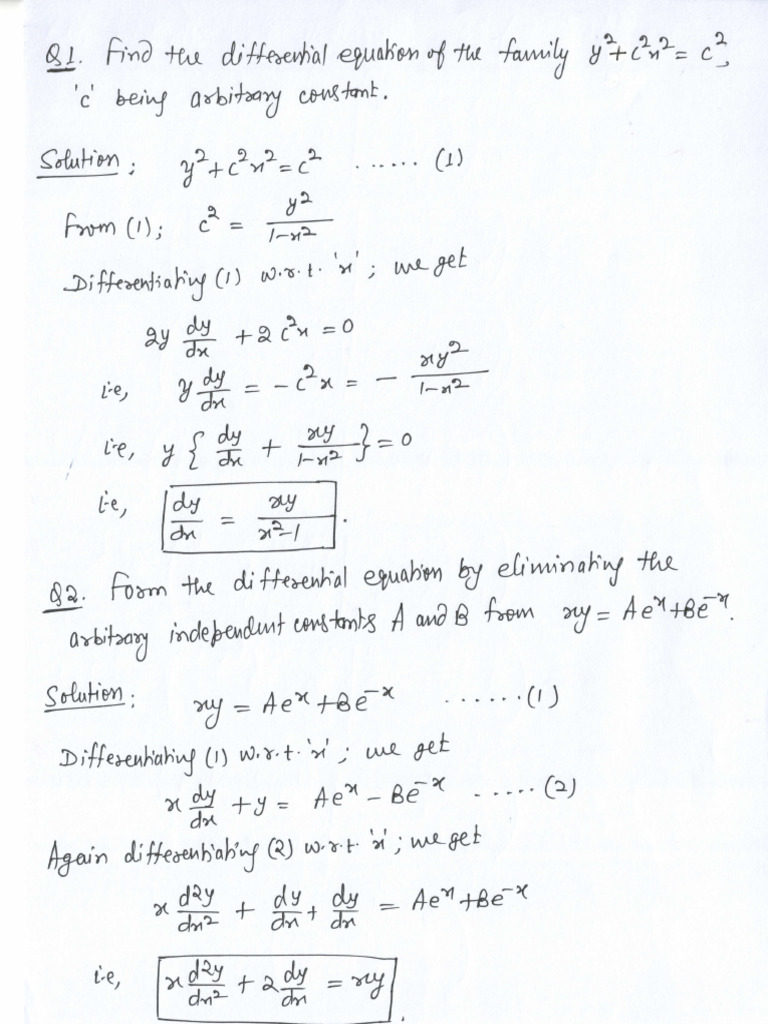 1st Order Differential Equations | PDF