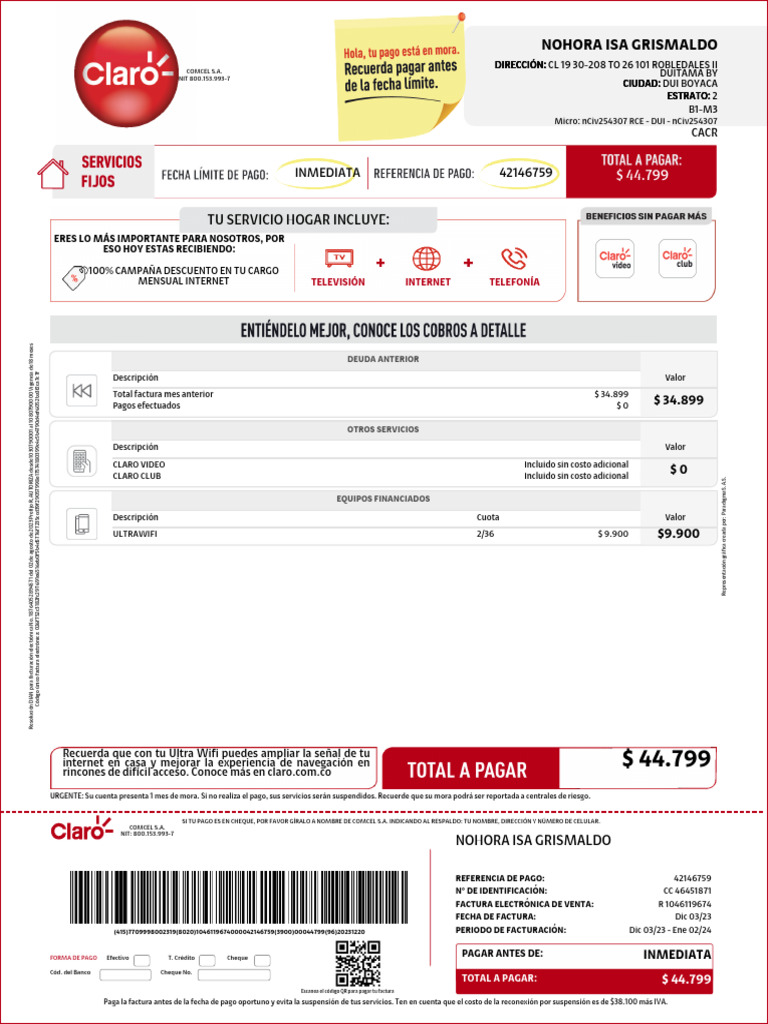 Factura Claro | PDF