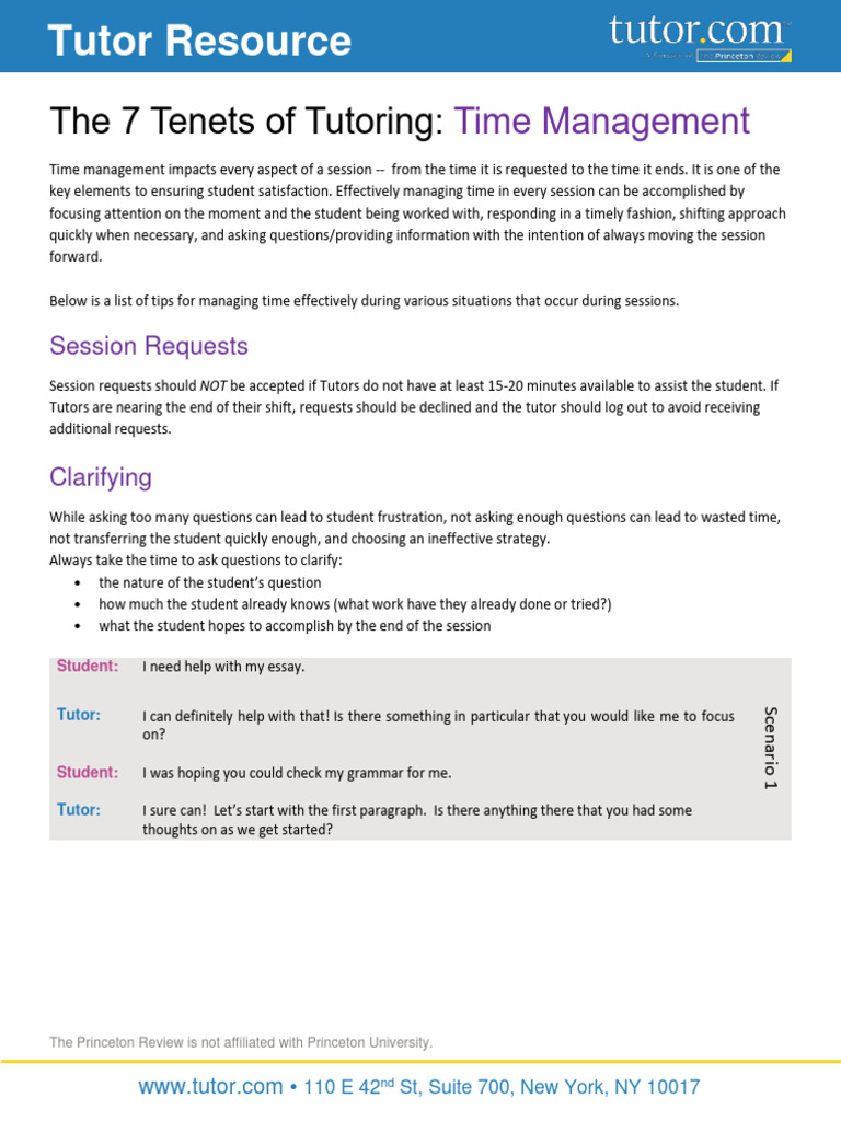 7 Tenets Time Management | PDF | Communication | Cognition