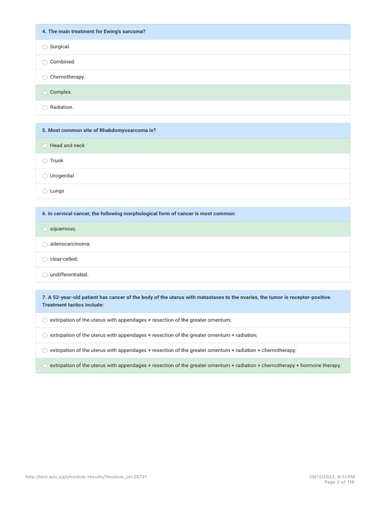 Oncology Exam Prep Guide | PDF | Cancer | Metastasis