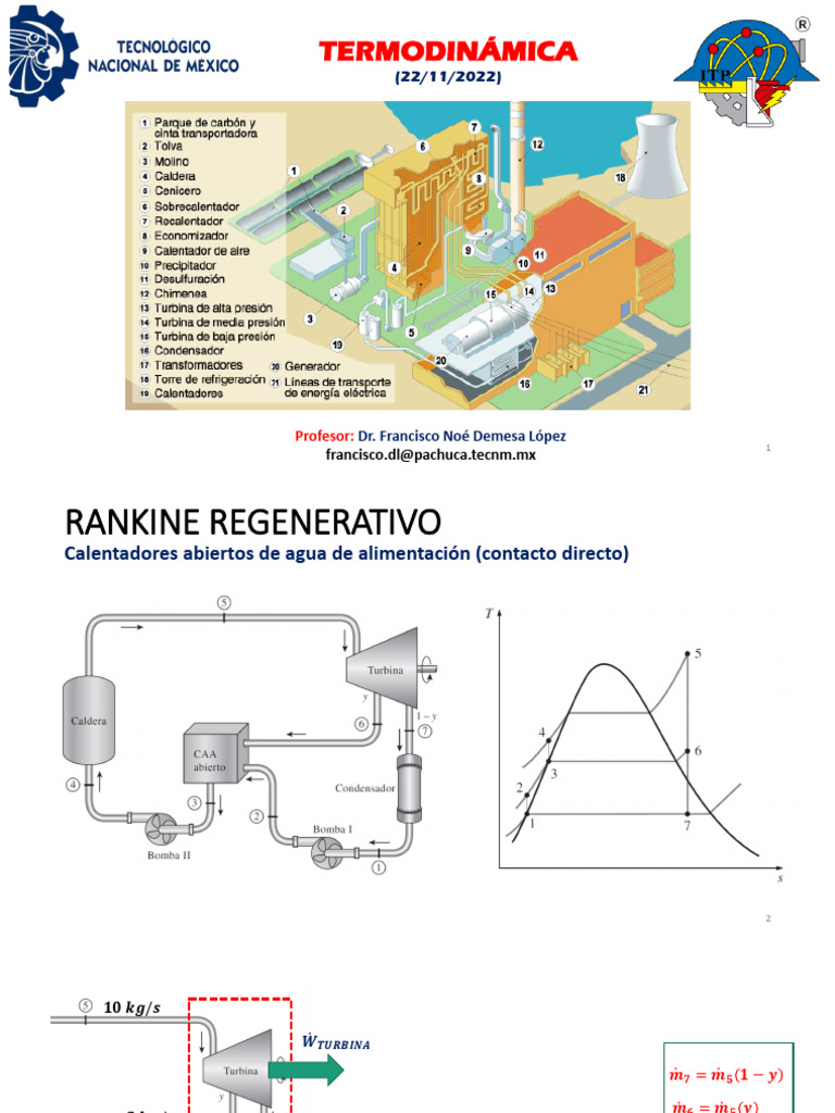 Ciclo Rankine Regenerativo: Análisis y Eficiencia | PDF | Naturaleza ...