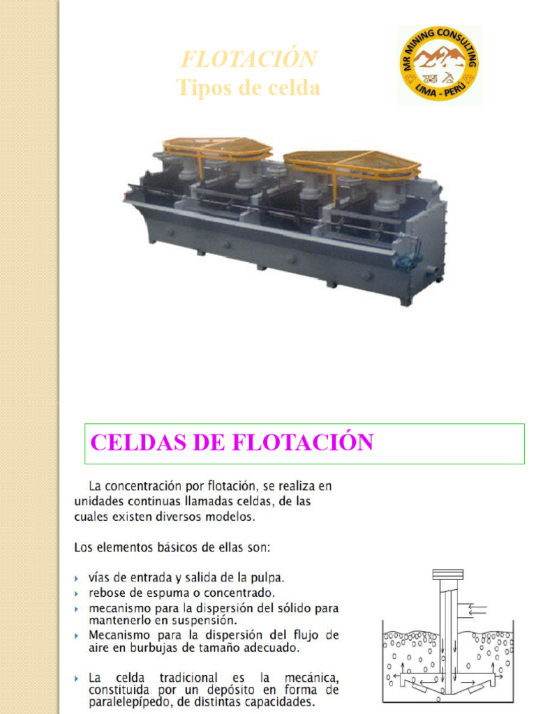 Tipos y Partes de Celdas de Flotación | PDF | Espuma | Absorción (Química)