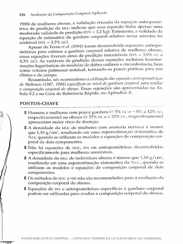 Heyward Avaliacao Fisica Cap 10 E 11 Pag 176 Pdf
