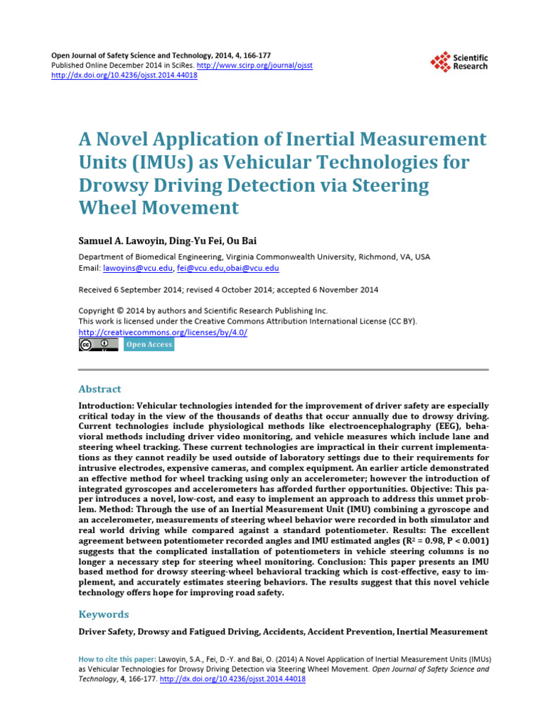 A Novel Application of Inertial Measurem | PDF | Inertial Navigation System | Accelerometer