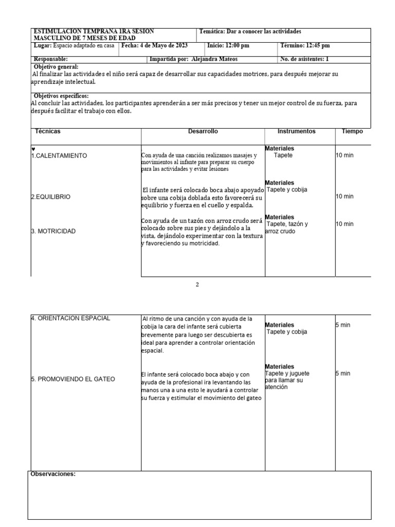 Estimulacion Temprana | PDF | Cognición