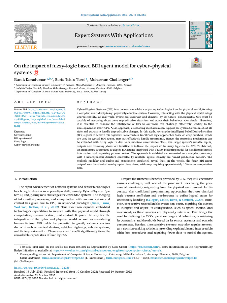 On-the-impact-of-fuzzy-logic-based-BDI-agent-model - 2024 - Expert ...