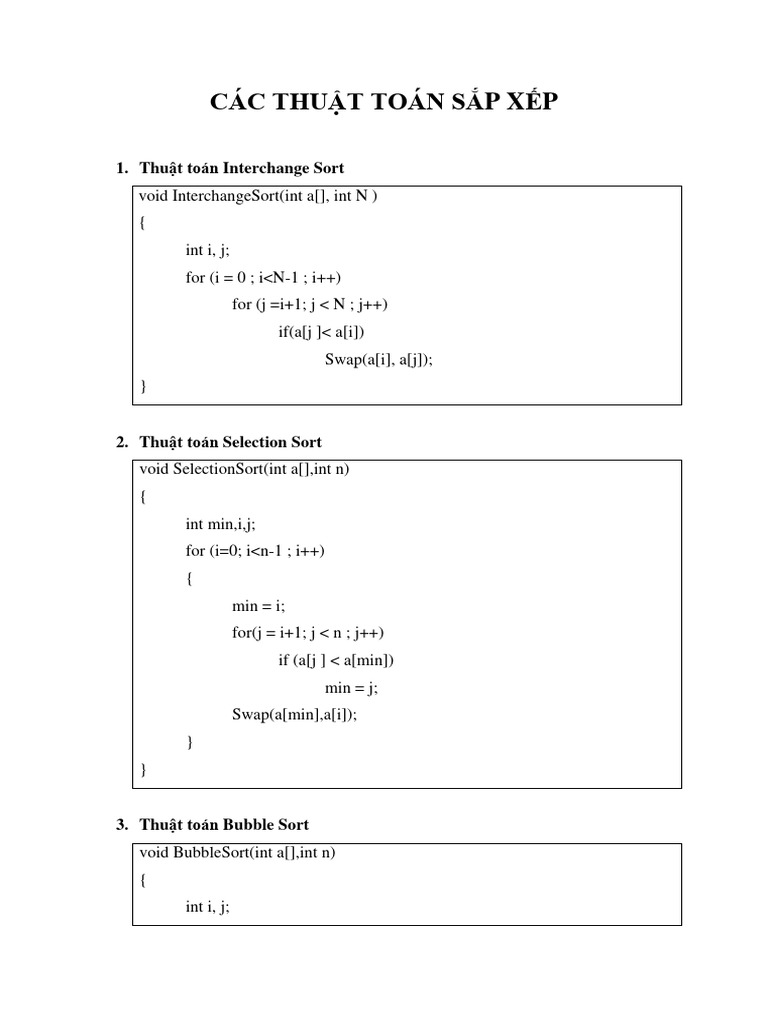 Thuat Toan Sap Xep | PDF