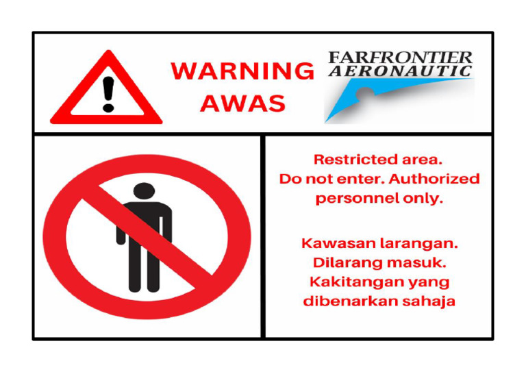Restricted Area Signage | PDF