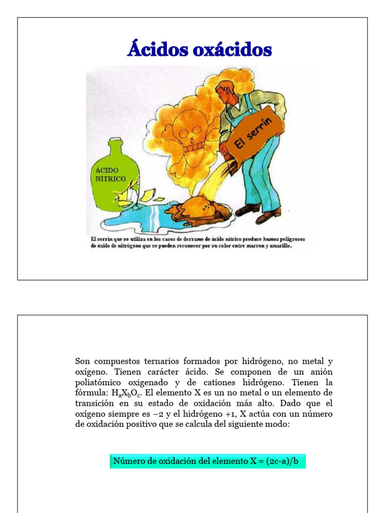 Guía de Nomenclatura de Oxoácidos | PDF | Ácido | Química