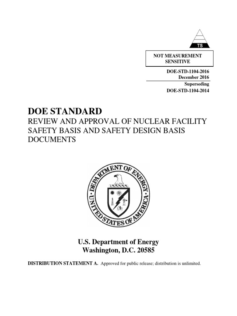 DOE Standard for Nuclear Safety Approval | PDF | Safety | United States ...