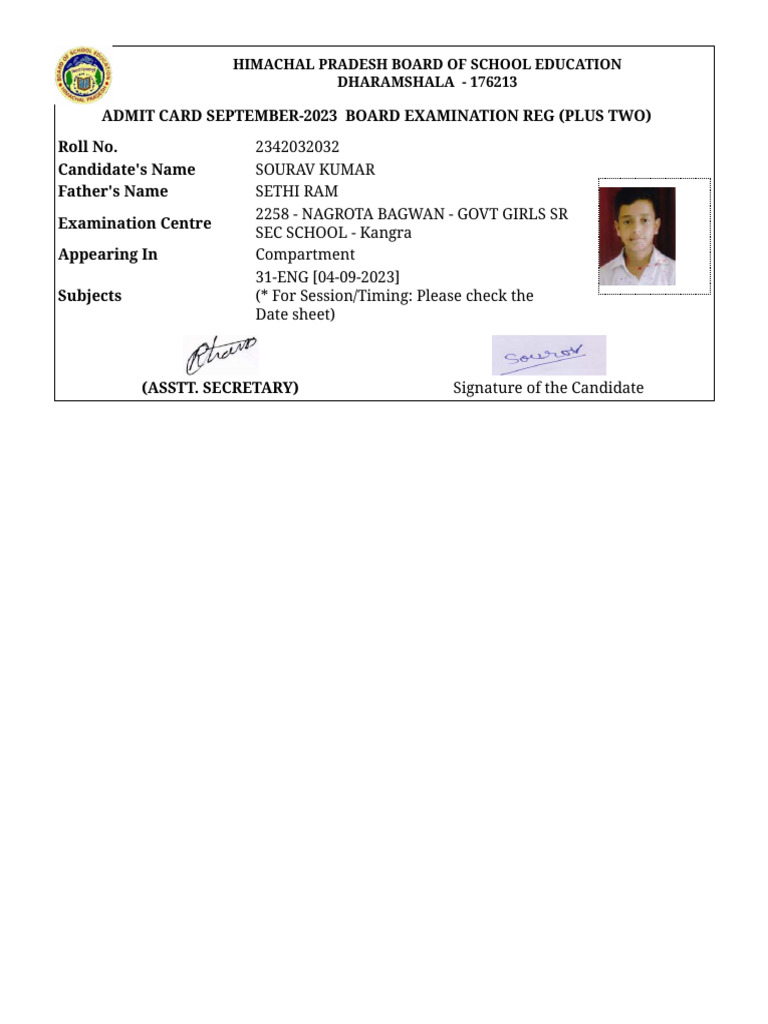 Admitcard PrintAC - Aspx | PDF