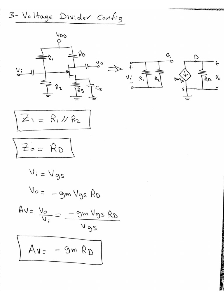 Lec34 FET AC Analysis Voltage Divider and Common Gate | PDF