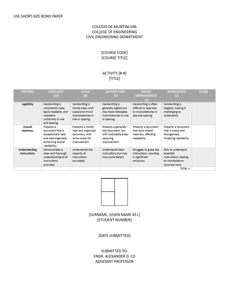 Activity Title Page | PDF | Writing | Written Communication