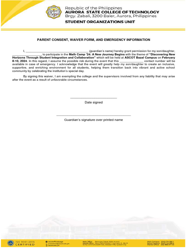 Waiver | PDF