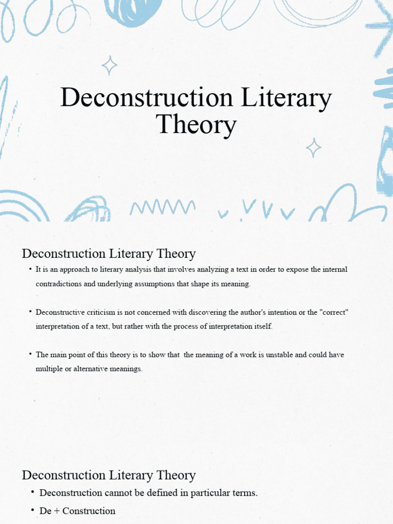 Deconstruction Literary Theory | PDF | Deconstruction | Human Communication Deconstruction Literary Theory | PDF | Deconstruction | Human Communication
