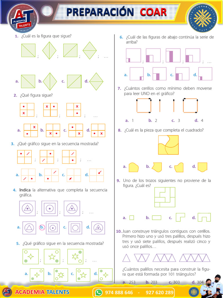 Razonamiento Espacial (Psicotecnico) | PDF | Ajedrez
