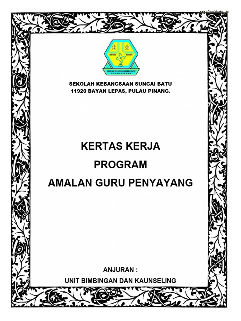 KERTAS KERJA-program Guru Penyayang | PDF