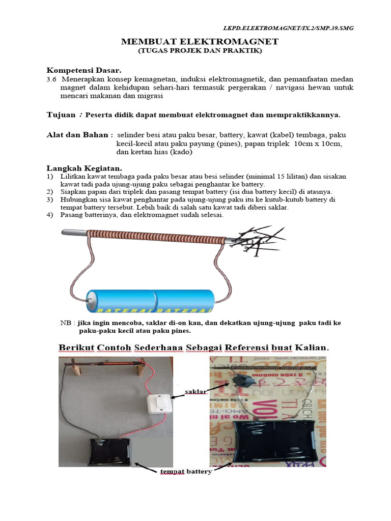 Projek Elektromagnet | PDF | Sains & Matematika