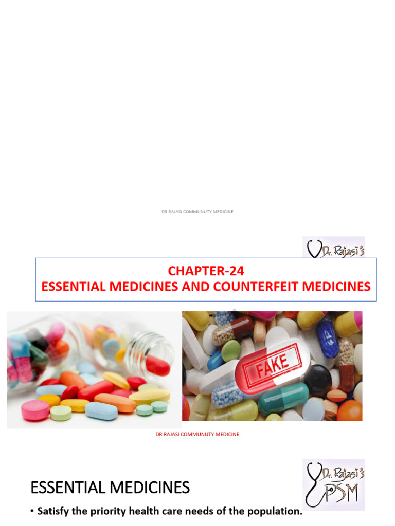Essential Medicines and Counterfeit Medicines UG | PDF | Medicine ...