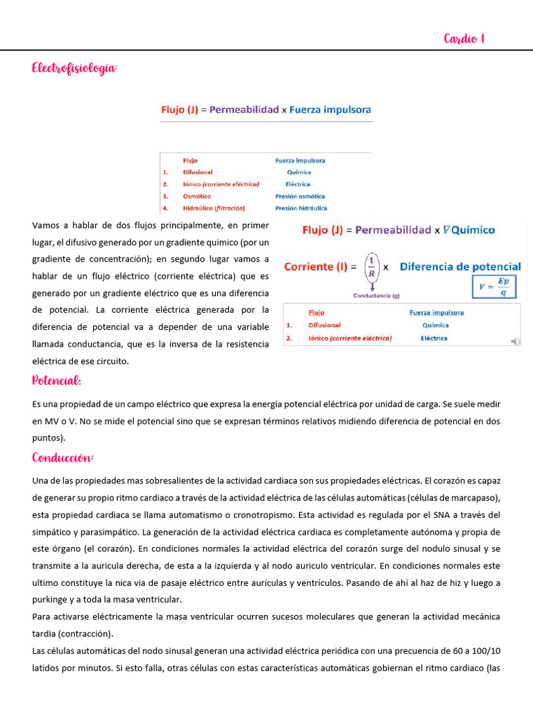 Cardio Fisio TP 1 | PDF | Potencial de acción | Corazón