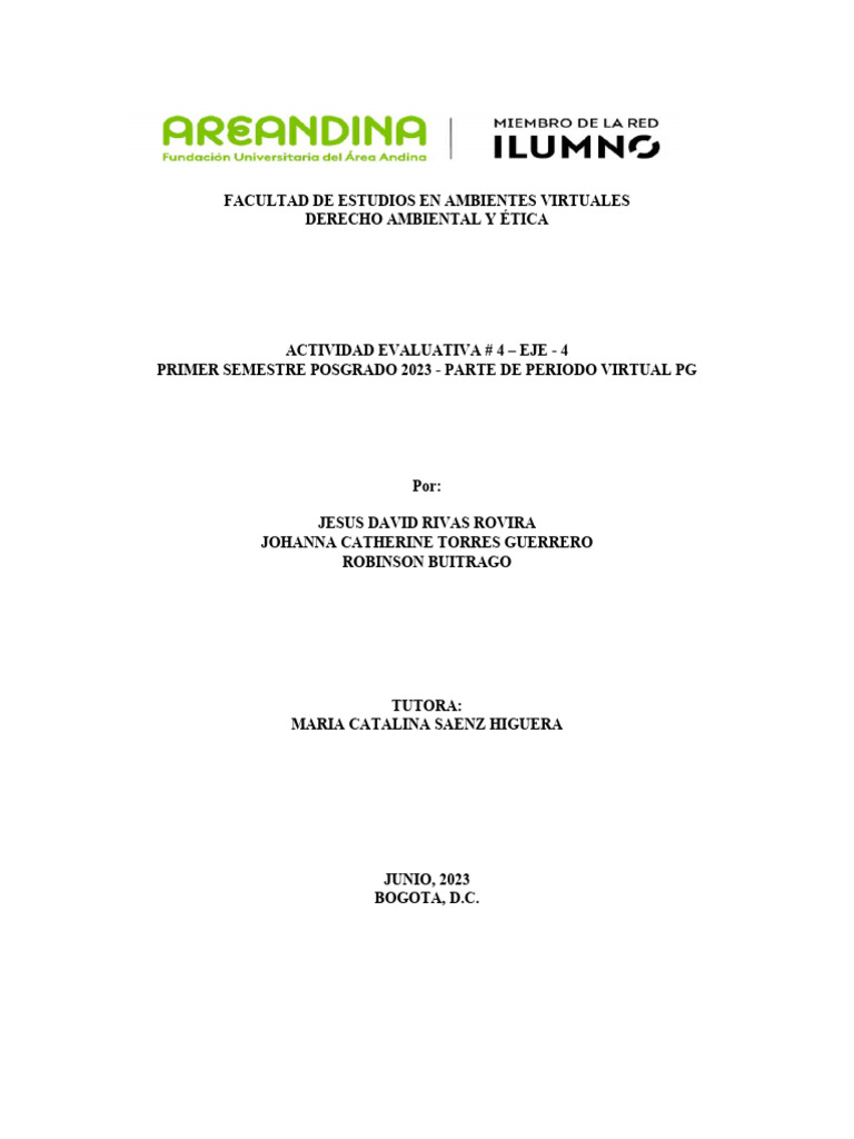 Derecho Ambiental - Análisis Caso Corpochivor - Eje 4 - Ajustado | PDF