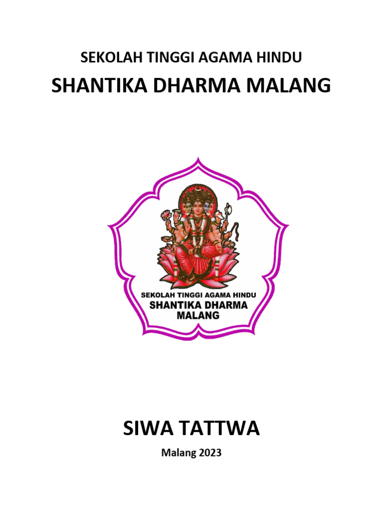 Pemahaman Siwa Tattwa dalam Hindu | PDF