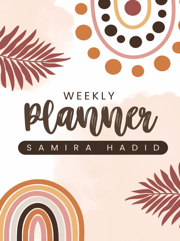 Pink and Grey Simple Floral Monthly 2024 Planner | PDF