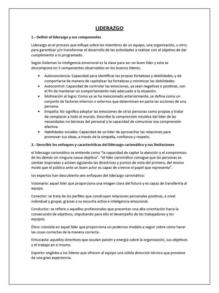 LIDERAZGO | PDF | Liderazgo | Las emociones